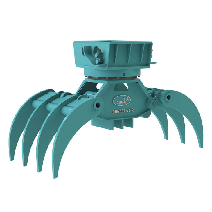 DHG452-7T-R Hydraulic timber grab with rotation 6 - 11 ton - Iron ...